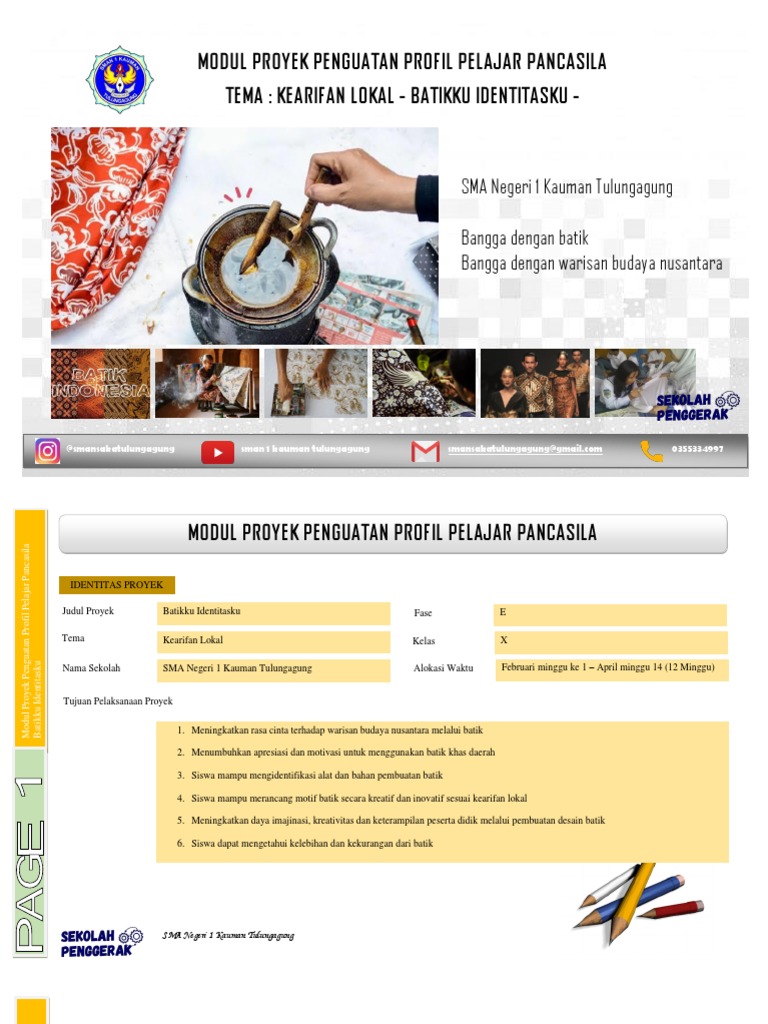 Modul P5 Kearifan Lokal Batik | PDF