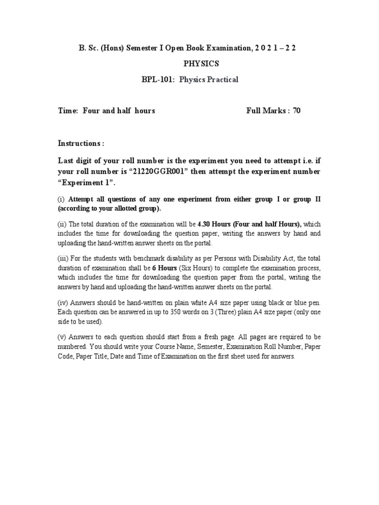 Question Paper BPL 101 | Download Free PDF | Logic Gate | Viscosity