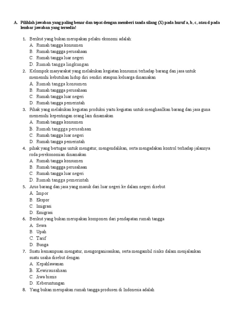 Soal PTS IPS Kelas 8 Genap - WEBSITE WWW - Kherysuryawan.id | PDF