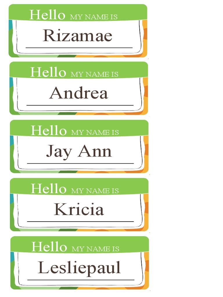 STS 11 - Demo Teaching Name Tag | PDF