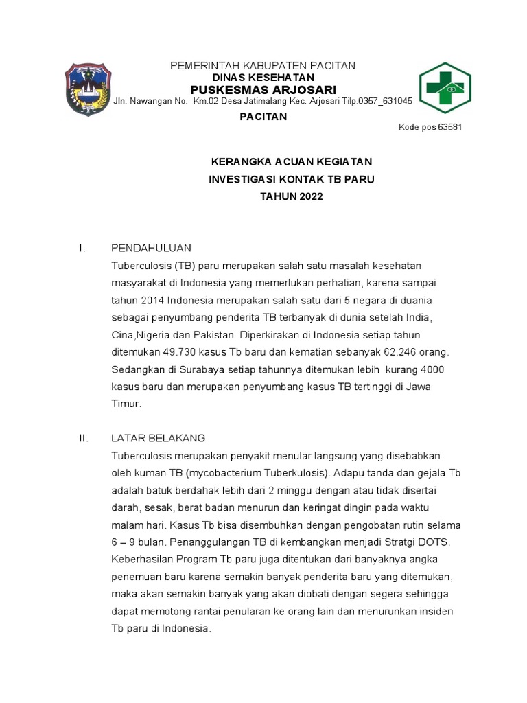 Kak Investigasi Kontak TB | PDF
