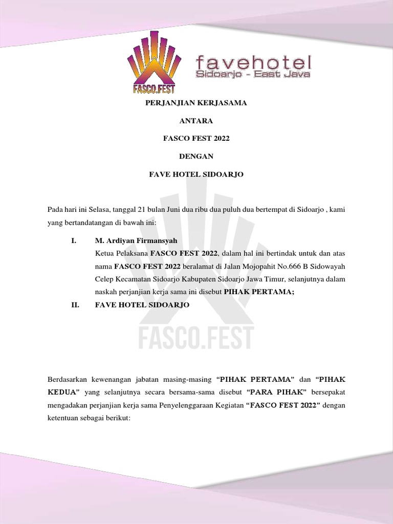 Mou Sponsorship Event | PDF