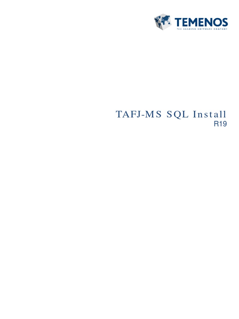 TAFJ MSSQLInstall | PDF | Microsoft Sql Server | Databases