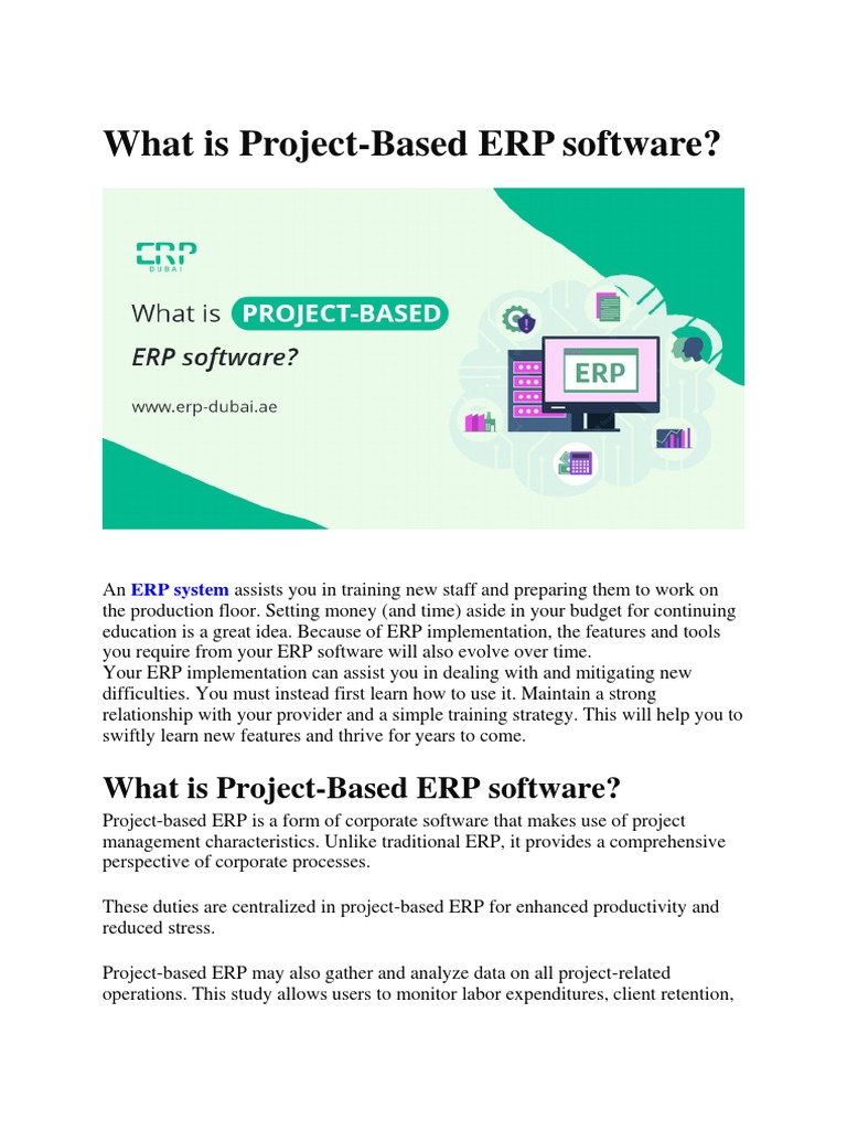 Understanding Project-Based ERP Software | PDF | Enterprise Resource ...