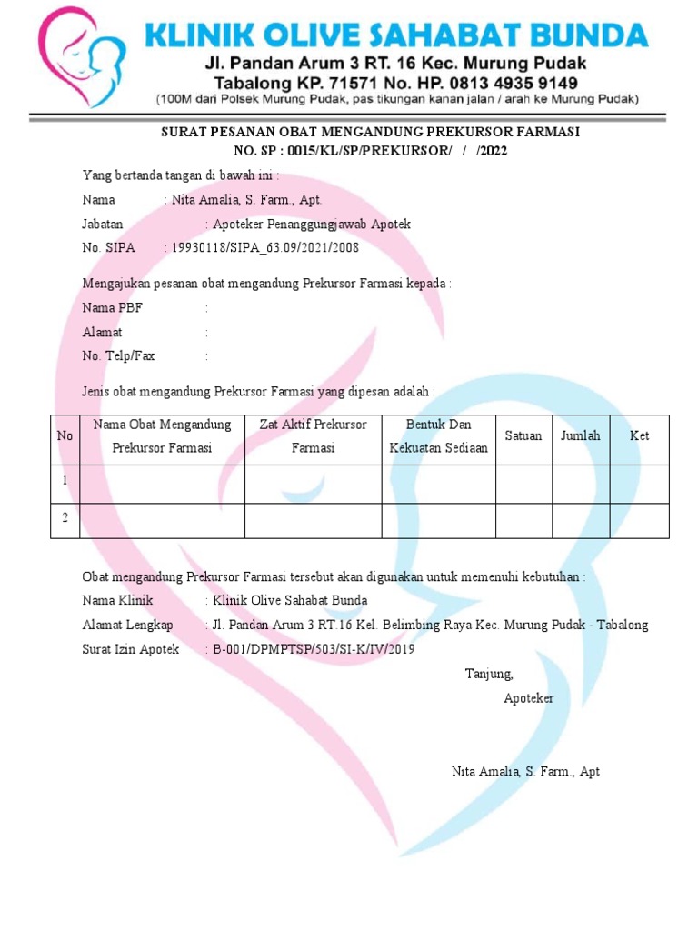 Contoh SP Prekursor | PDF