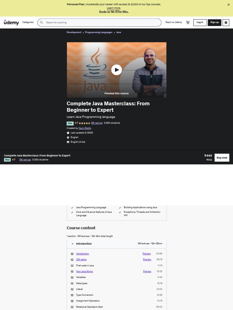 Complete Java Masterclass Pdf Method Computer Programming Class Computer Programming