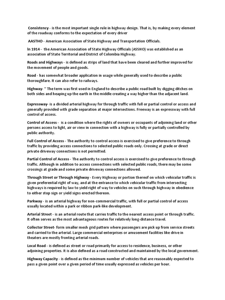 A Comprehensive Review of Key Highway Design Elements and Terminology ...