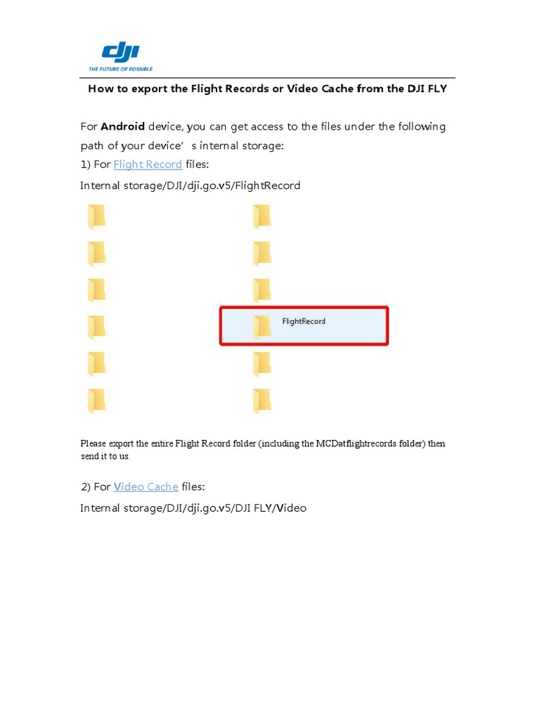 How To Export The Flight Records or Video Cache Files From The DJI FLY ...