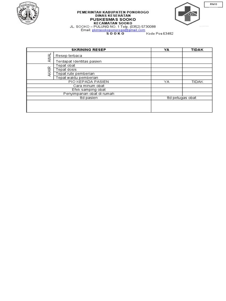 Skrining Resep | PDF