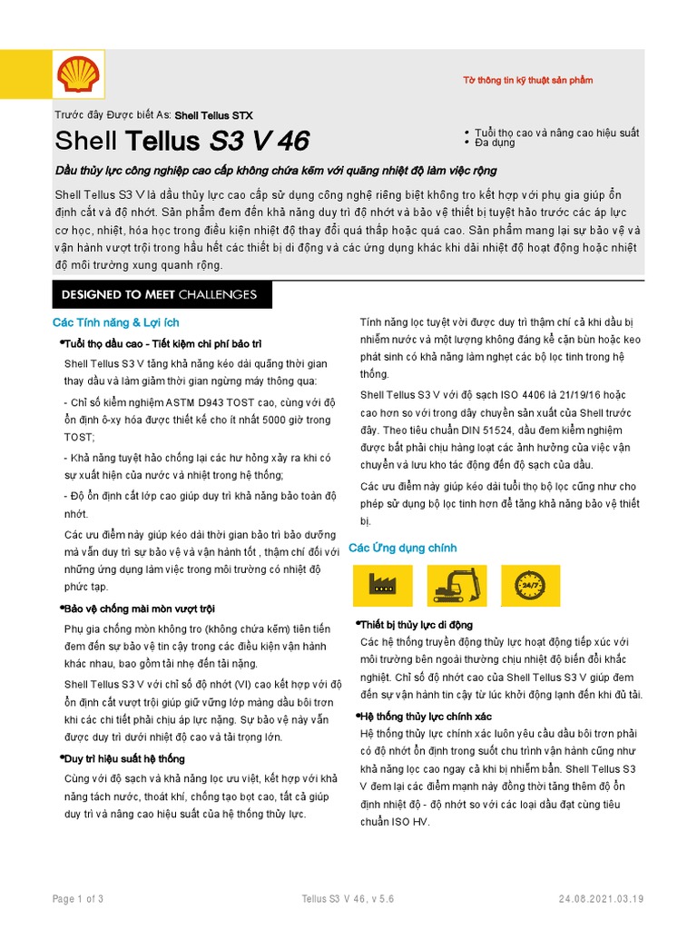 Shell Tellus S3 V | PDF