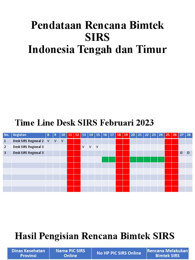 Pendataan Rencana Bimtek SIRS - Edit | PDF