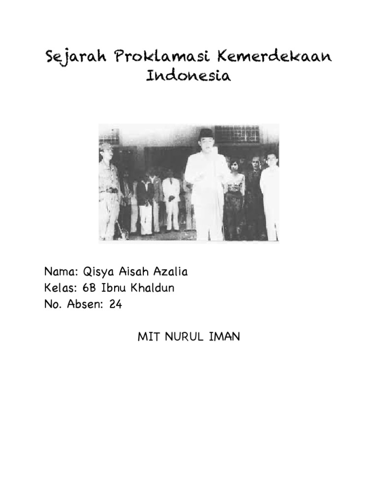 Sejarah Proklamasi Kemerdekaan Indonesia | PDF