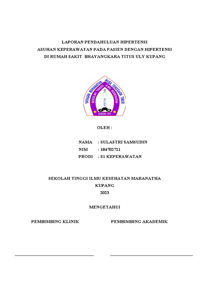 LP Hipertensi Lastri | PDF | Pengembangan Diri