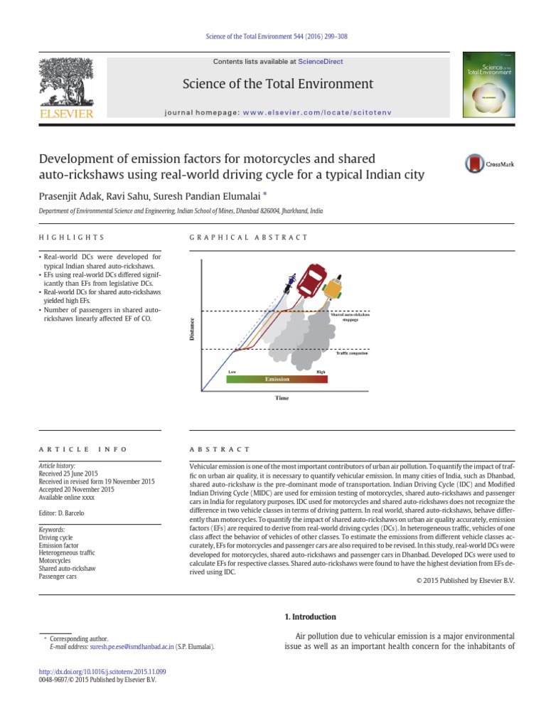 Development of Emission Factors For Motorcycles and Shared Auto ... Development of Emission Factors For Motorcycles and Shared Auto ...