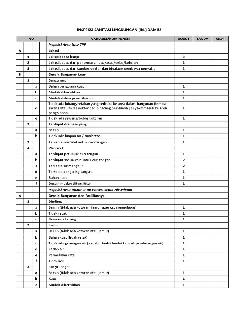 Formulir Ikl Damiu | PDF