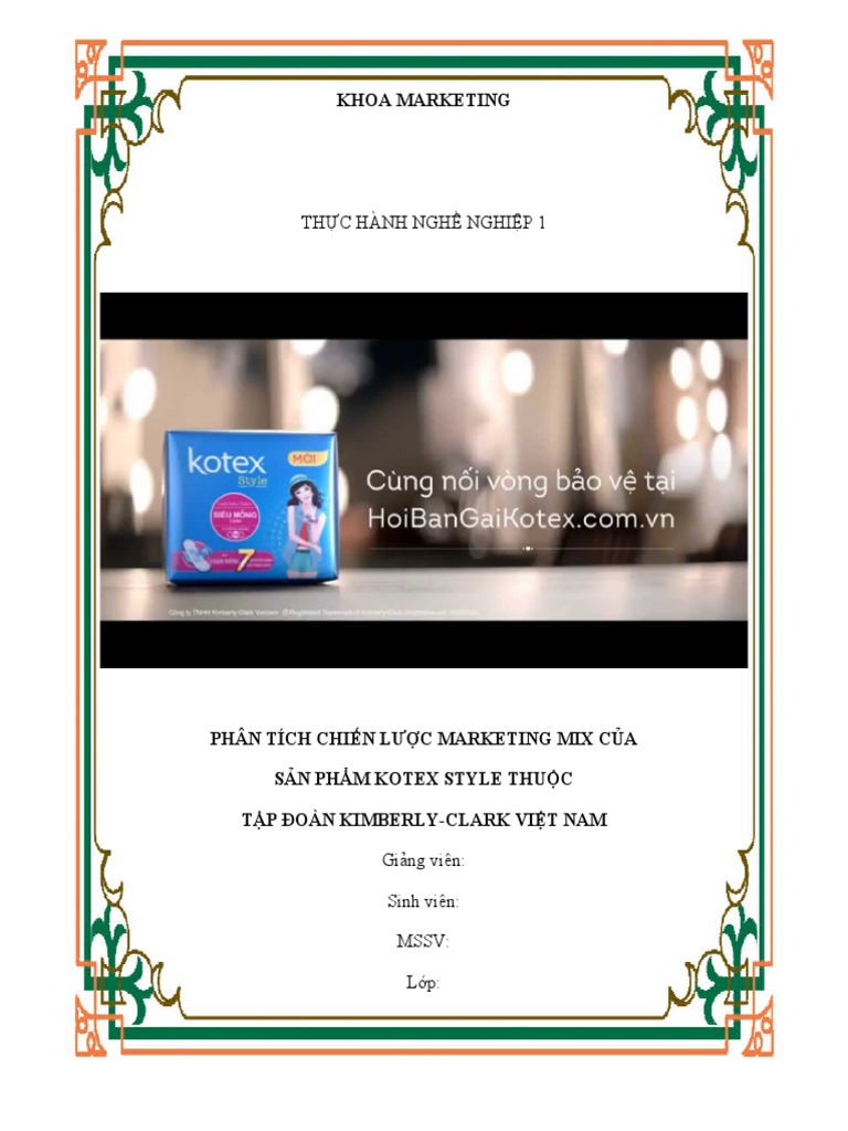 (123doc) - Phan-Tich-Chien-Luoc-Marketing-Mix-Va-De-Xuat-Giai-Phap-Cho-Thuong-Hieu-Kotex-Style | PDF