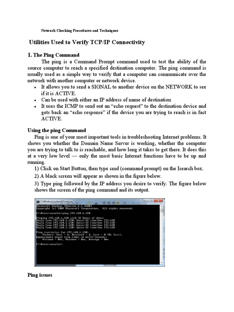 W6-Network Checking Procedures and Techniques | PDF | Computer Network | Ip Address