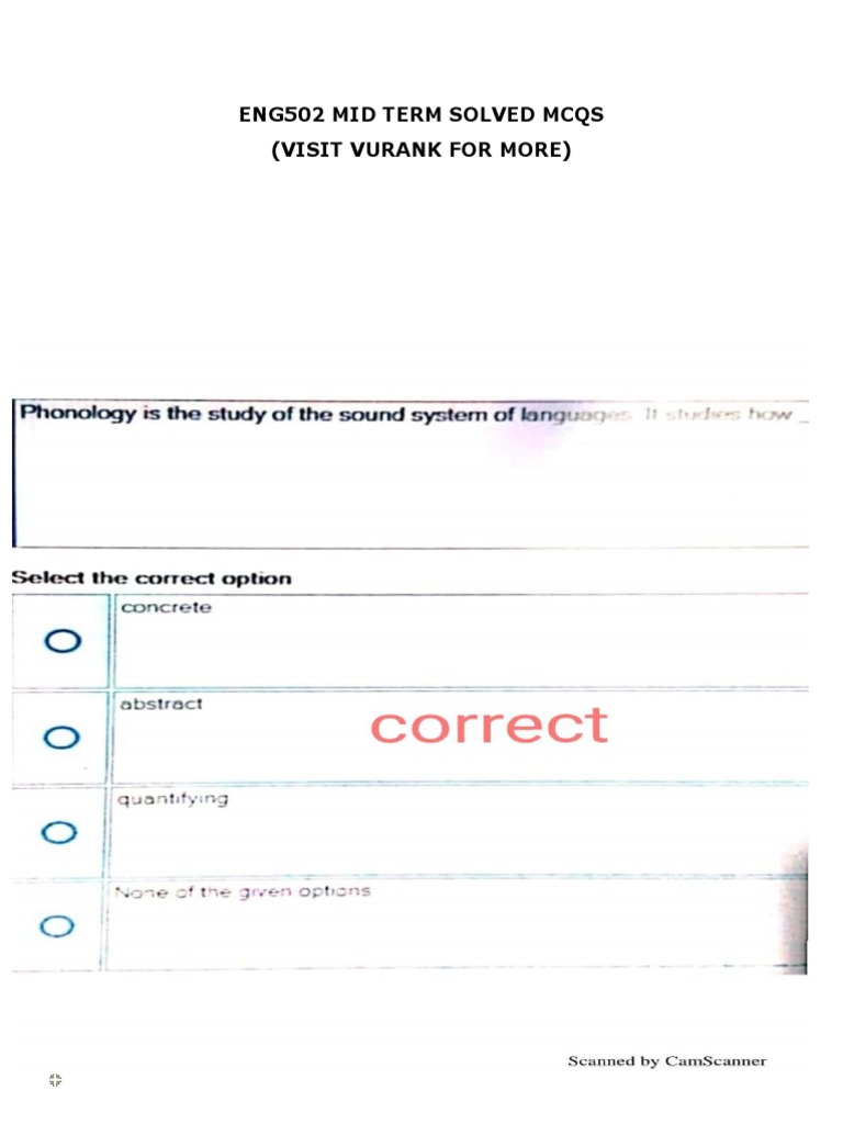 ENG502 MID TERM SOLVED MCQS File 2 | PDF
