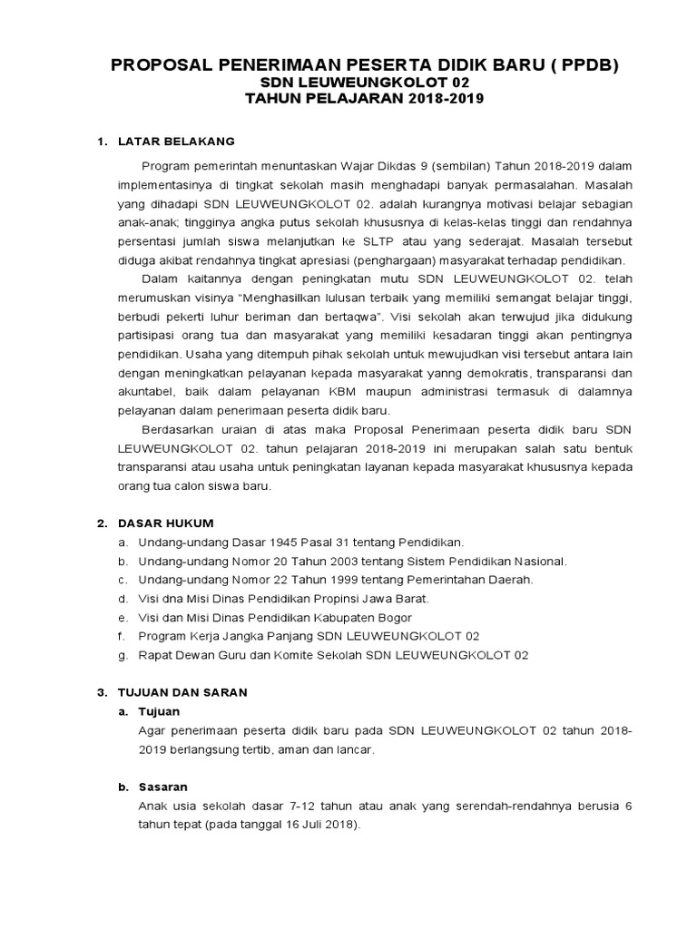 Proposal PPDB | PDF