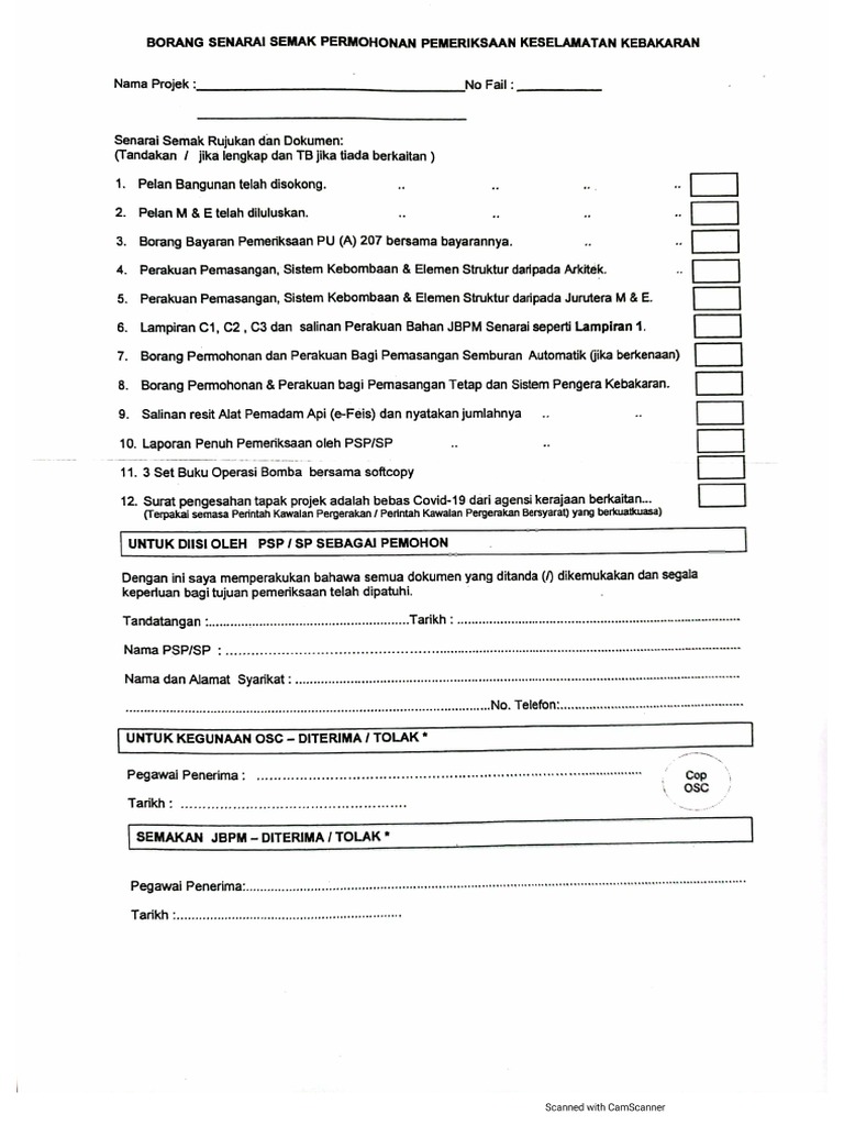 Senarai Semak Pemeriksaan | PDF