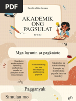 Akademikong Sulatin - Layunin, Gamit, Katangian, at Anyo | PDF