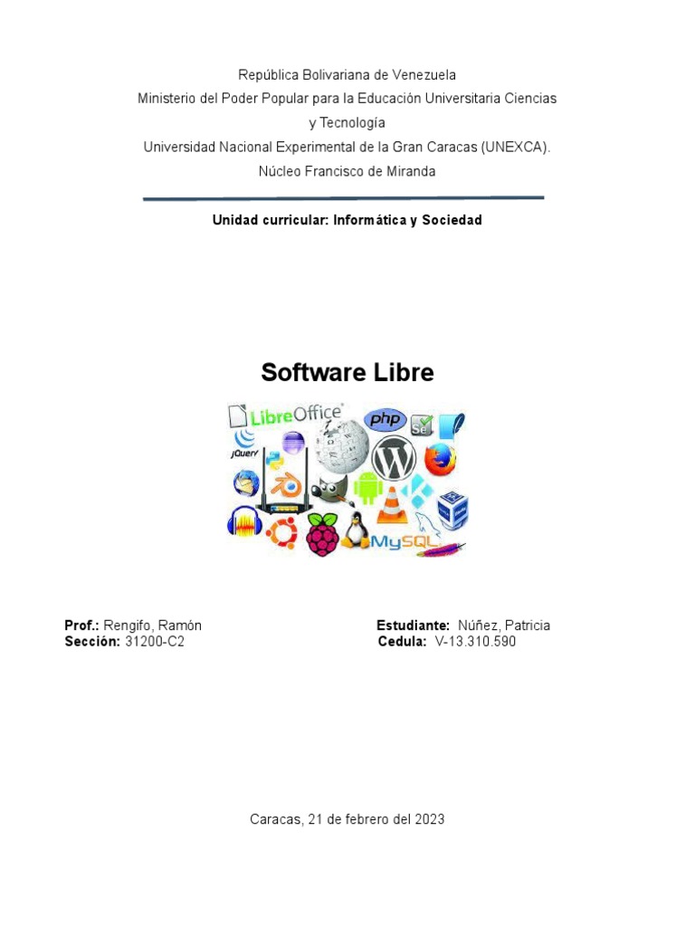 Software Libre | PDF | Software libre | Venezuela