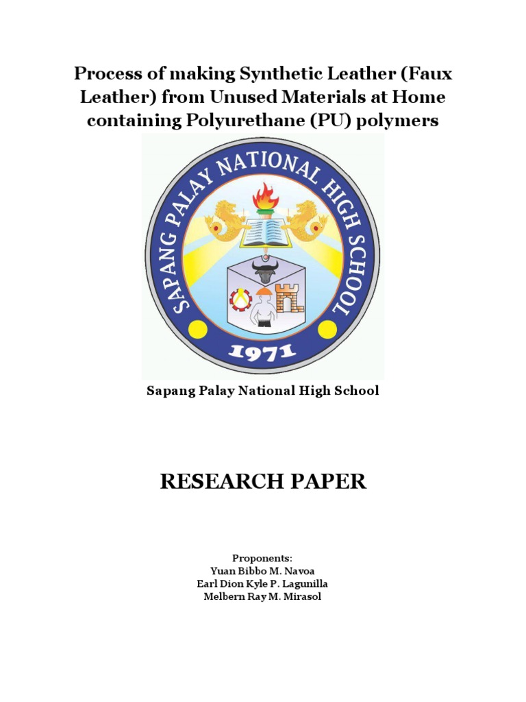 Navoa Lagunilla Mirasol - Research Proposal Final | PDF | Polyurethane ...