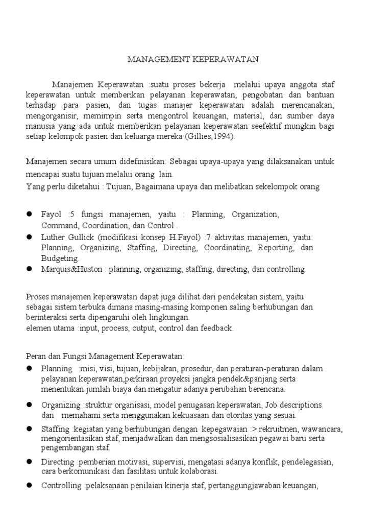 Manajemen Keperawatan Efektif | PDF | Karier & Perkembangan | Pengembangan Diri