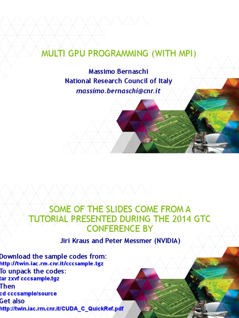 Multi Gpu Programming With Mpi Pdf Graphics Processing Unit Message Passing Interface