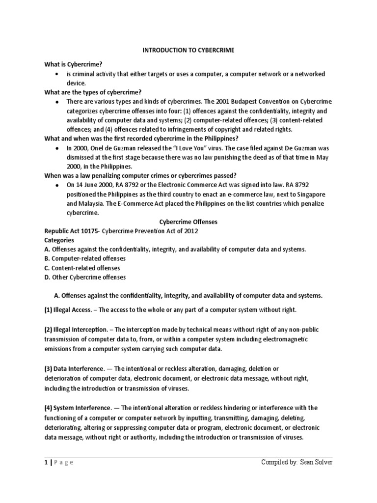 Introduction To Cybercrime | PDF | Cybercrime | Surveillance