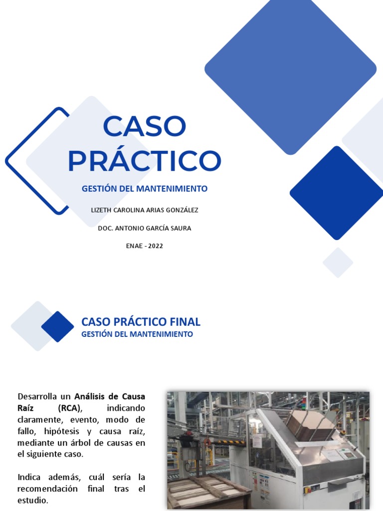 Caso Práctico - Mantenimiento - Lizeth Arias G | PDF | Temperatura ...