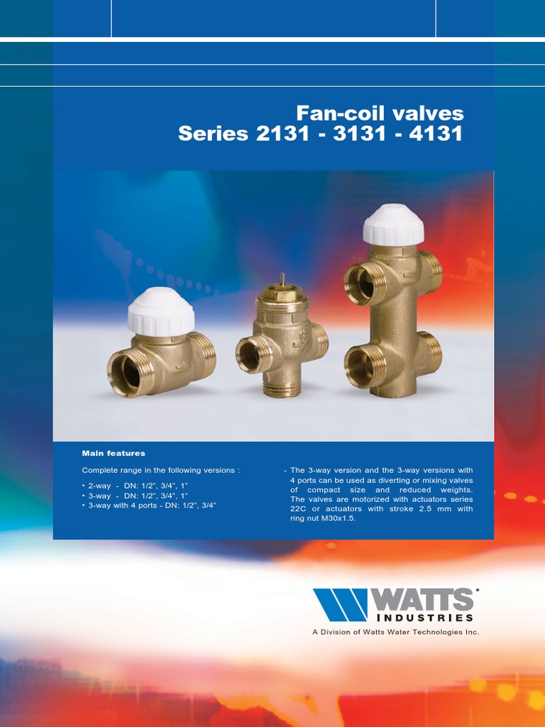 Fan-Coil Valve Series Overview | PDF | Valve | Thermostat