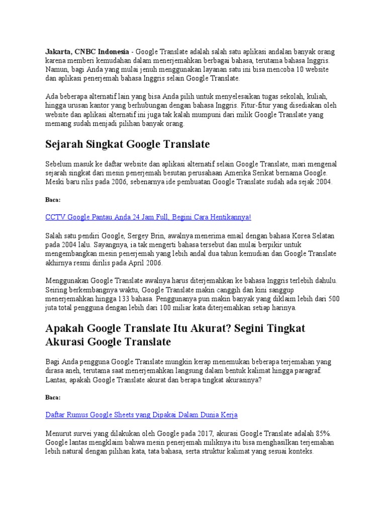 Google Translate | PDF