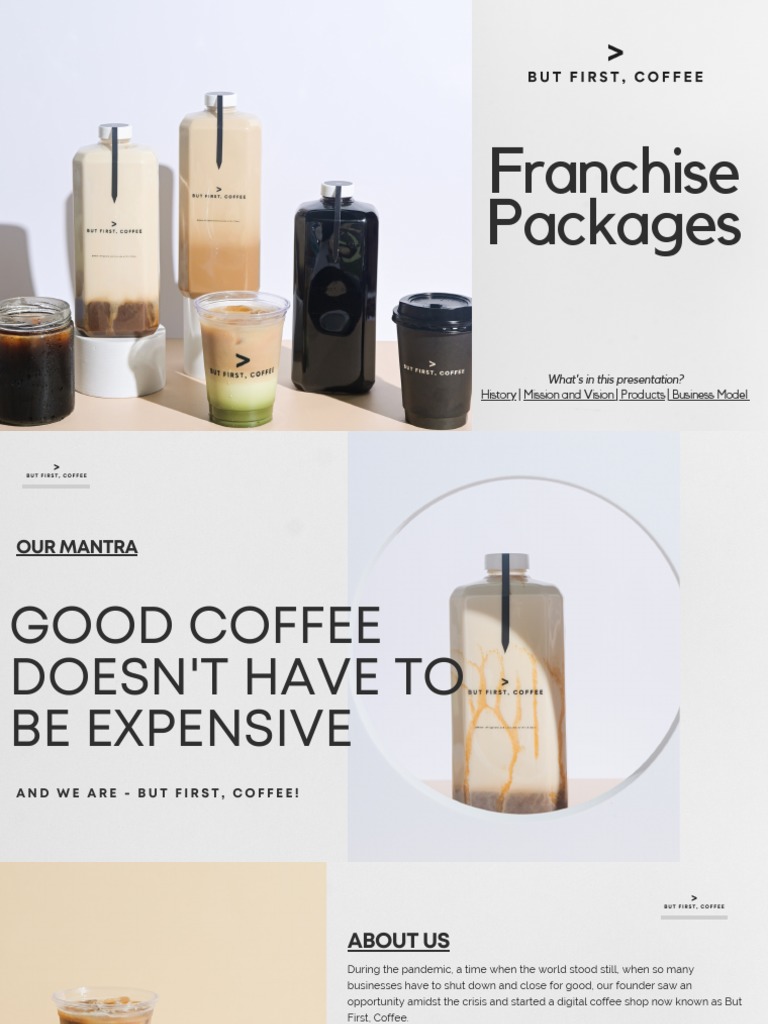 Franchise Packages | Download Free PDF | Franchising | Coffee