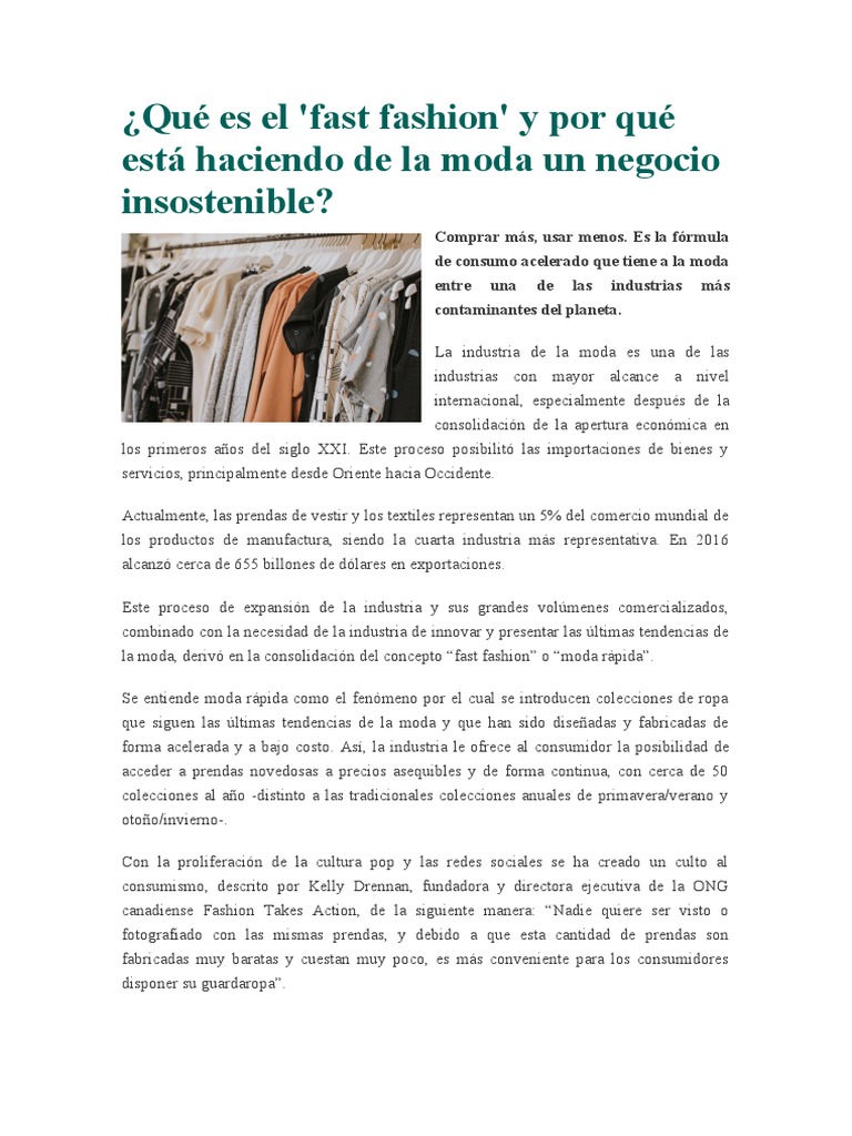 Moda Rapida | PDF | Economias