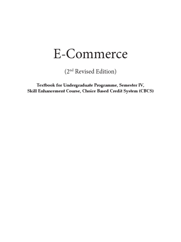 Book E Commerce Revised Edition | PDF | Computers