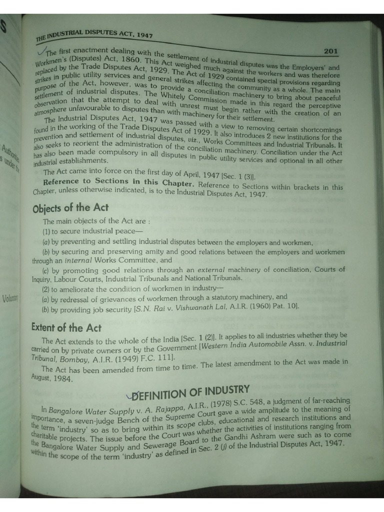 The Industrial Dispute Act 1947 | PDF