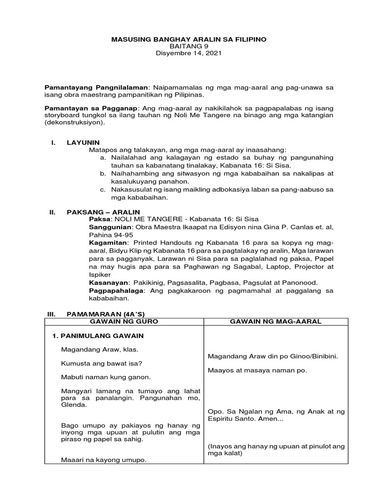 Lesson Plan - Raquion and Vega | PDF