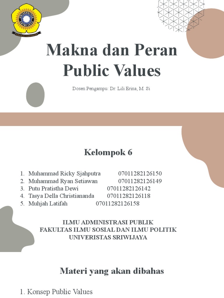 Public Values Kelompok 6 (Revisi) | PDF