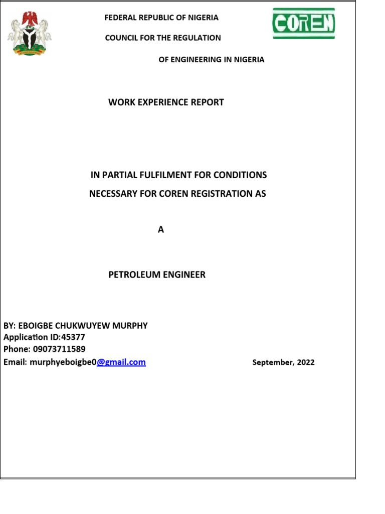 Murphy Coren Work Experience Report | PDF | Logistic Function | Simulation