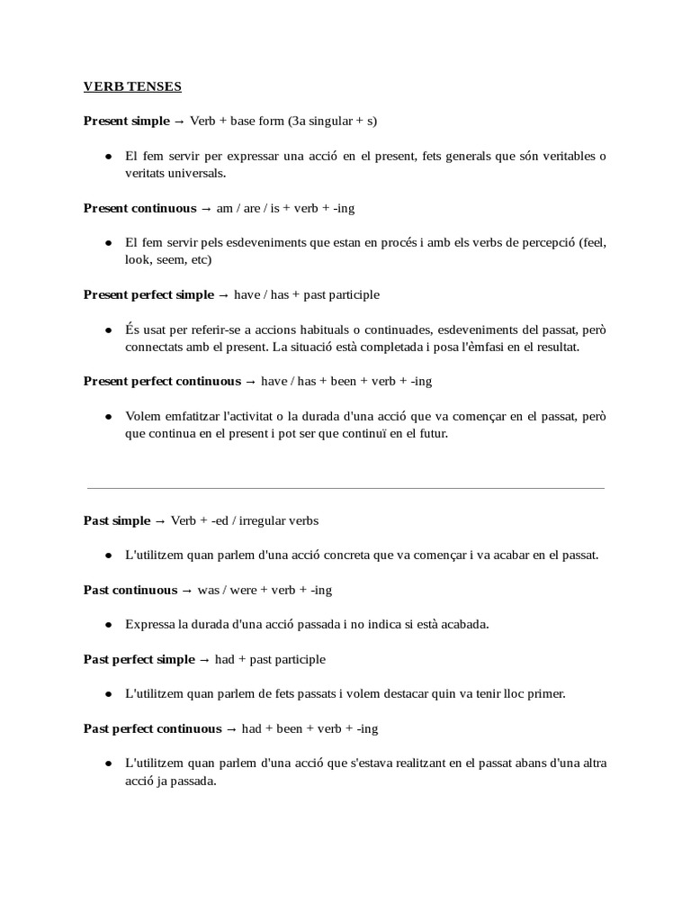 Apunts Anglès - Documents de Google | PDF