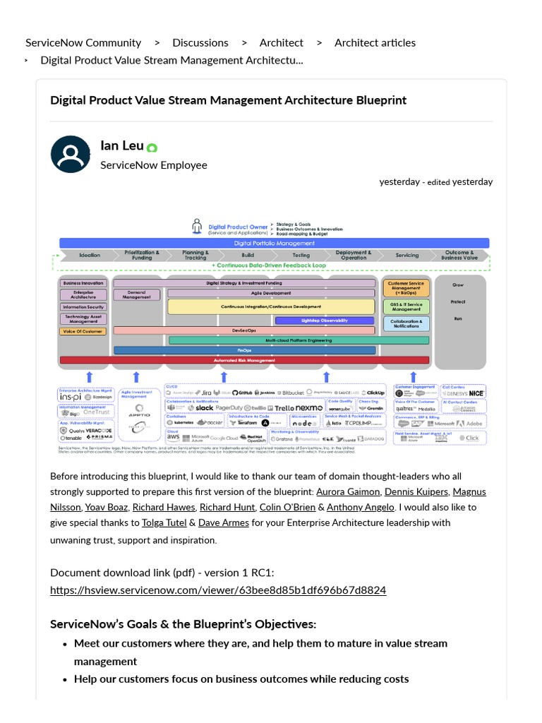 Community Digital Product Value Stream Management Architecture ...
