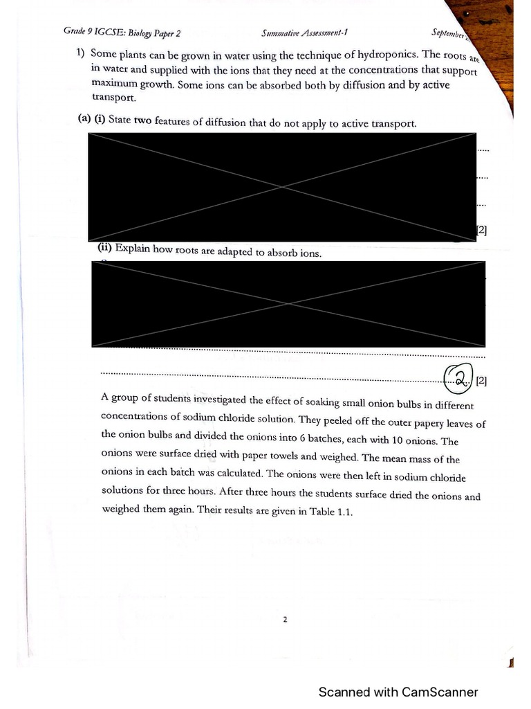 Biology Paper 2 | PDF