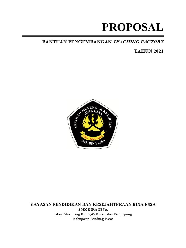 2021 - Usulan TEFA BINESS | PDF