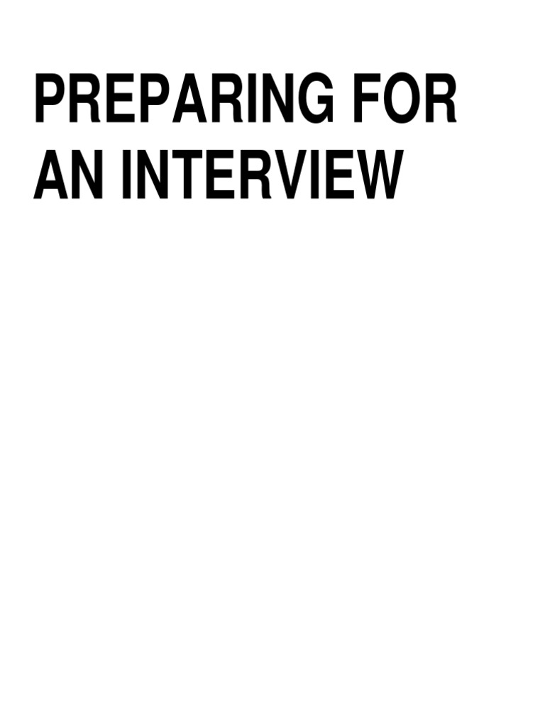 Preparing For An Interview | PDF | Clothing
