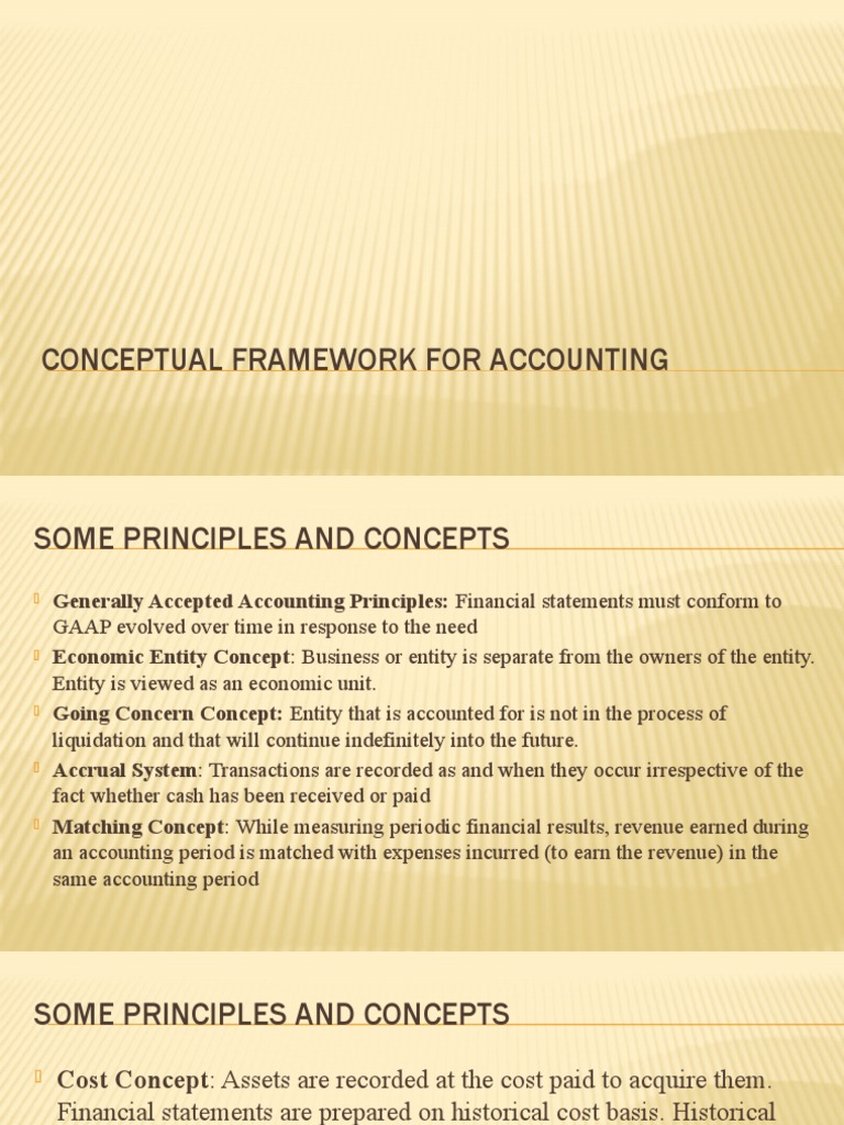 Conceptual Framework of Accounting | PDF