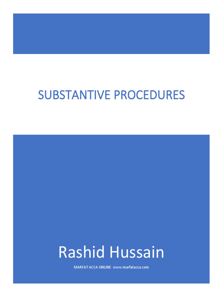 Essential Substantive Audit Procedures | PDF | Accounts Payable | Inventory