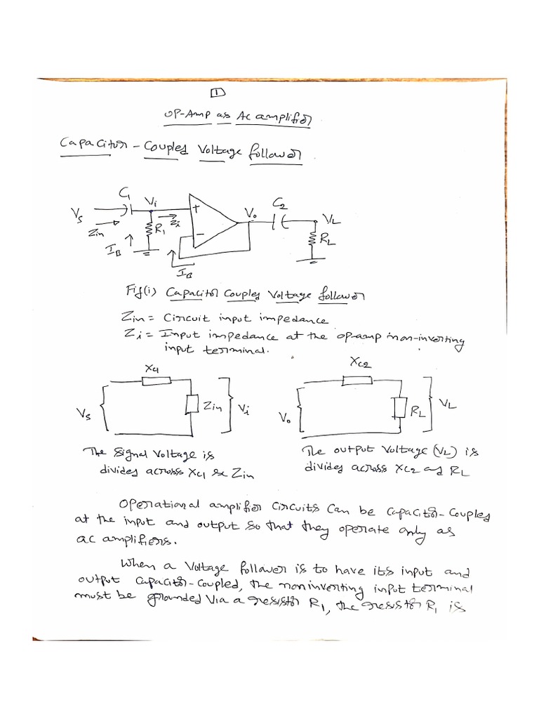 Unit1 - Opamp As AC Amplifier | PDF