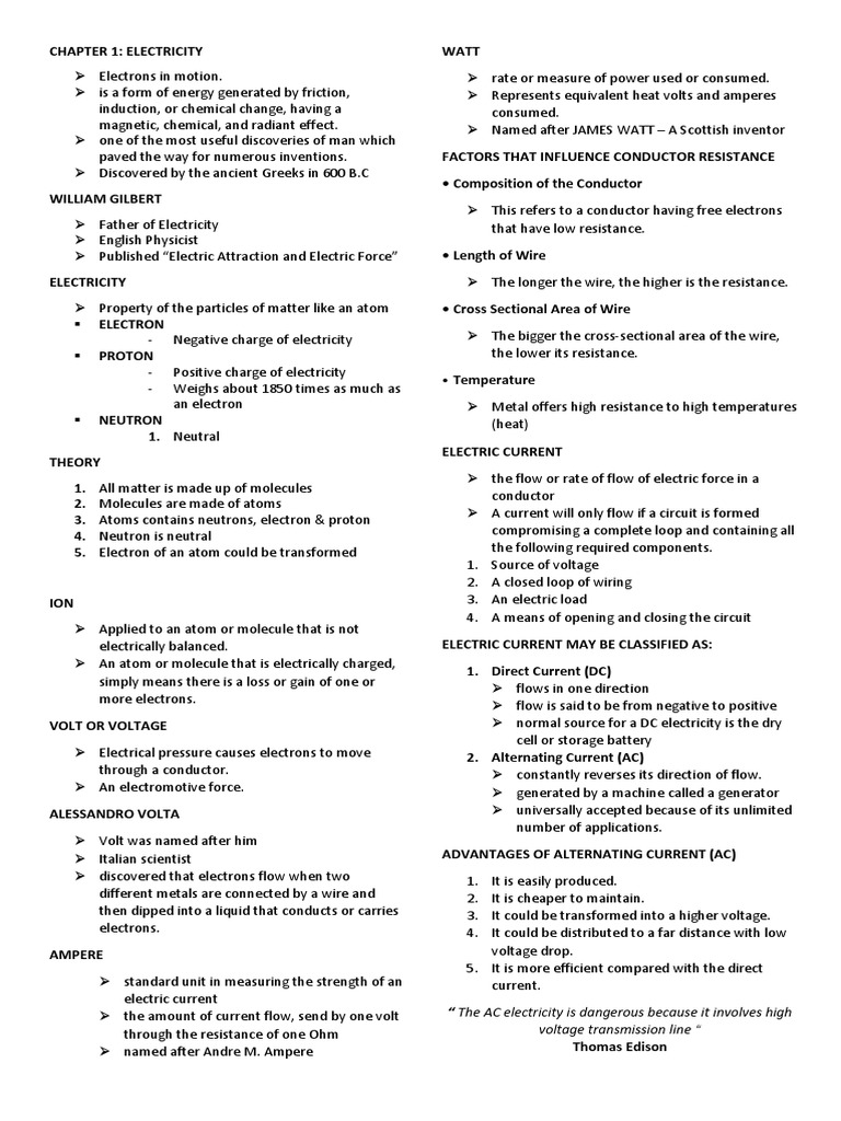 Eu1 Midterm Reviewer | PDF | Alternating Current | Electrical Wiring