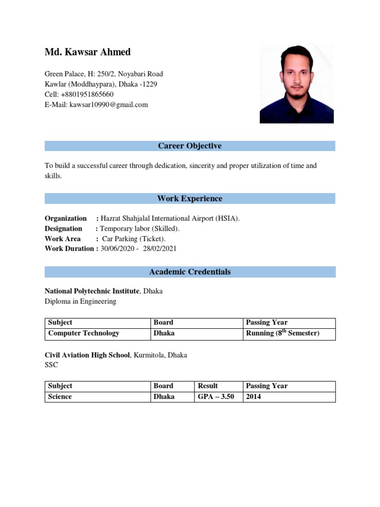 Kawsar-Cv - Docx CV | PDF | Computing